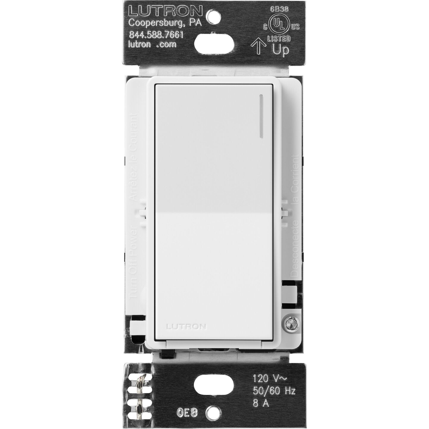 HomeWorks Sunnata Switch - HRST-8ANS-WH White| Lutron