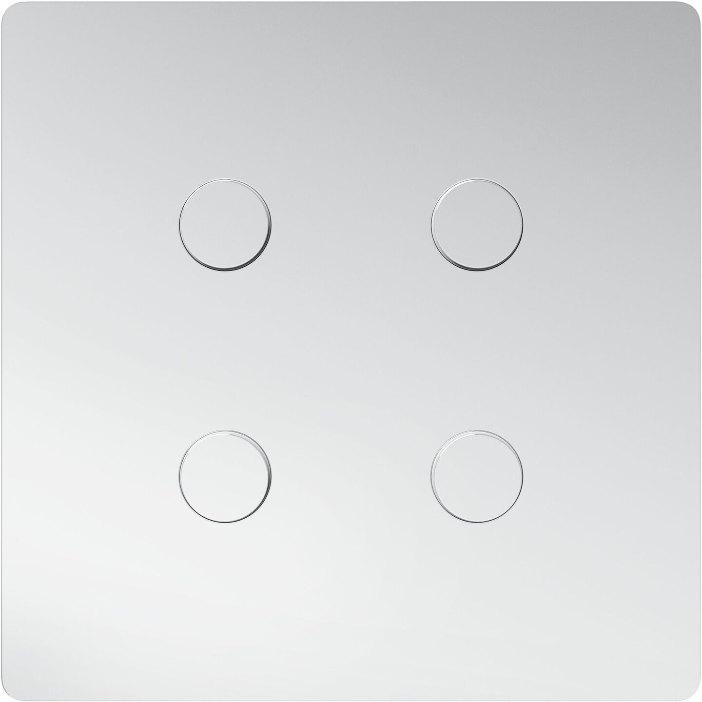 Alisse Wall Control - Signature Metal Bright Chrome, Square | Lutron