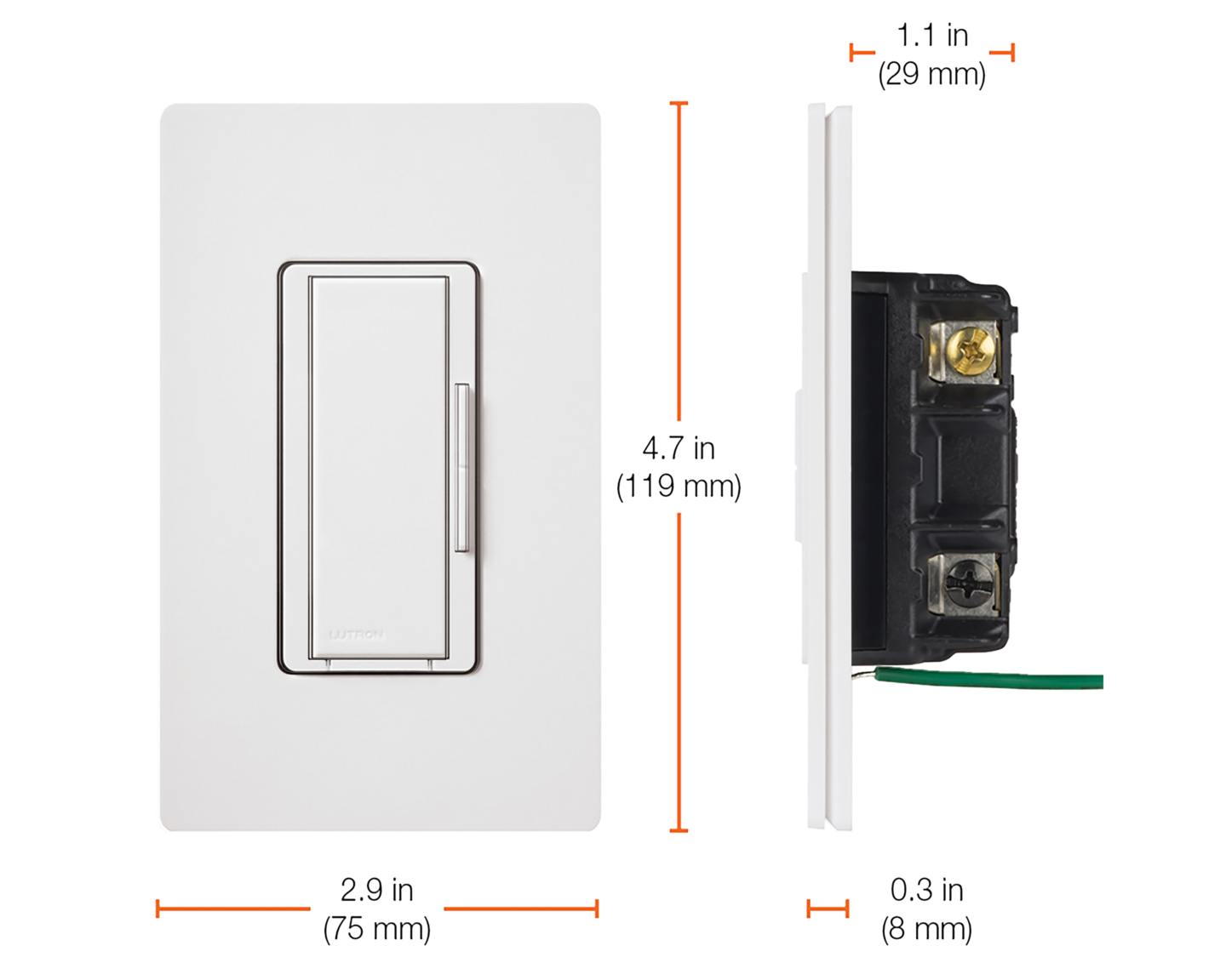 RadioRA 2 Maestro Companion Dimmer - RD-RD-AL Almond| Lutron